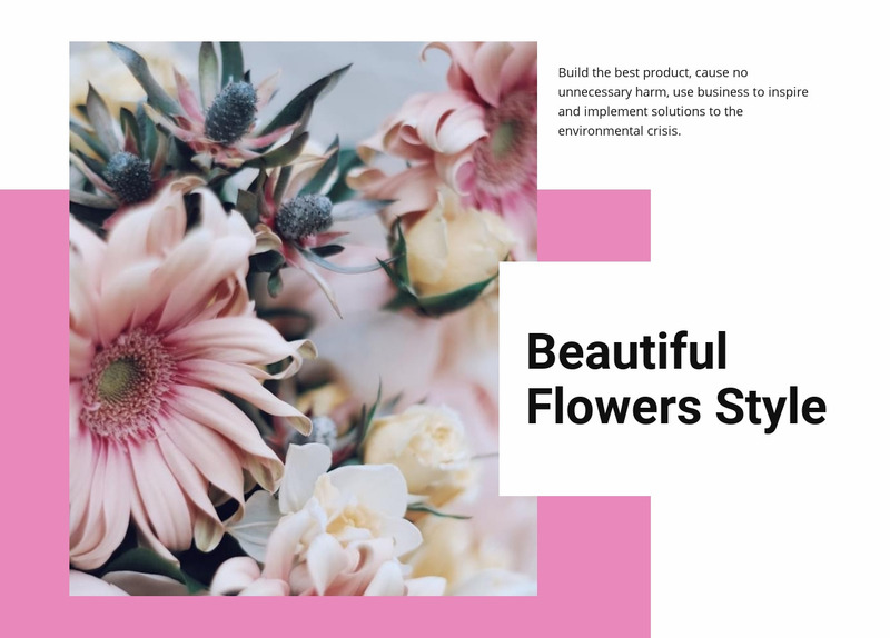 Beautiful flowers style Web Page Design