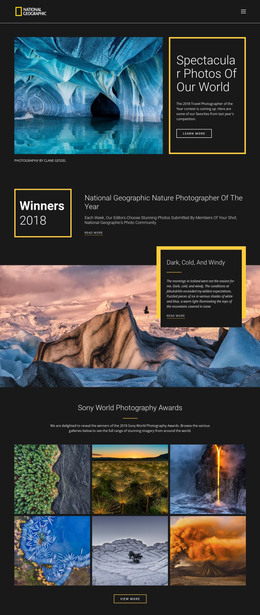 Pictures of nature HTML Template