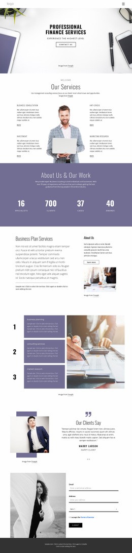 Client Web Page Designs
